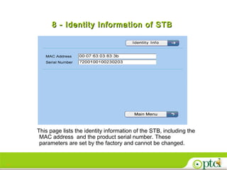 Stb configuration for iptv | PPT