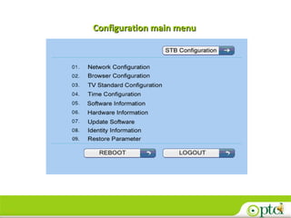 Stb configuration for iptv | PPT