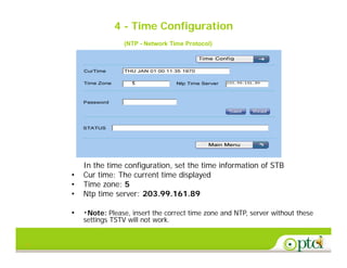 Stb configuration for iptv [compatibility mode] | PDF