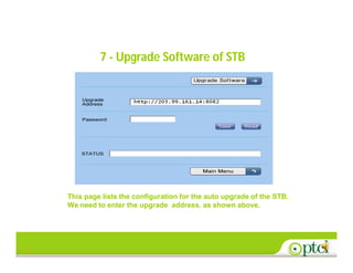 Stb configuration for iptv [compatibility mode] | PDF