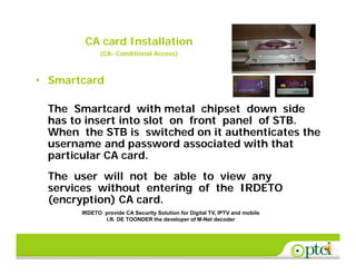 Stb configuration for iptv [compatibility mode] | PDF