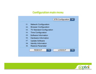 Stb configuration for iptv [compatibility mode] | PDF