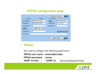 PTCL Smarttv IPTV Configuration | PDF