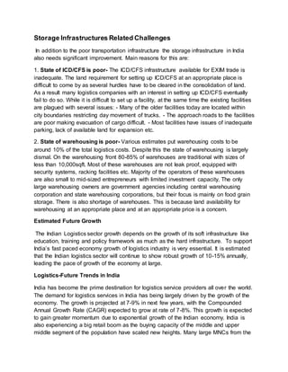 Logistics Industry Trends | DOCX | Rail Travel | Travel Type