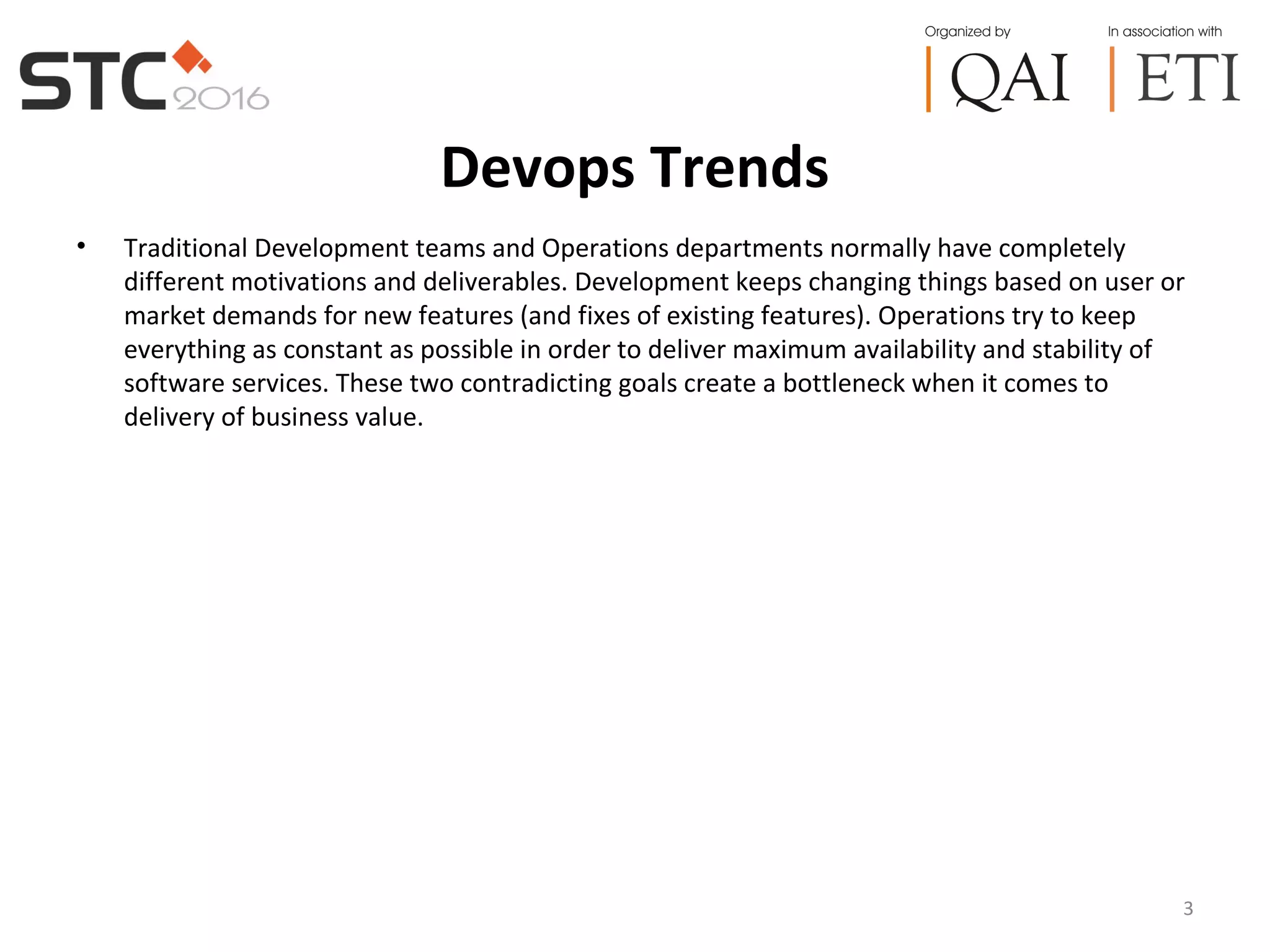 Stc 2016 Regional Round Ppt Automation Testing With Devops In Agile