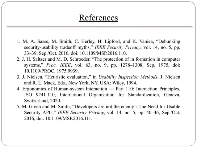 Eight lightweight usable security principal for Developers | PPT