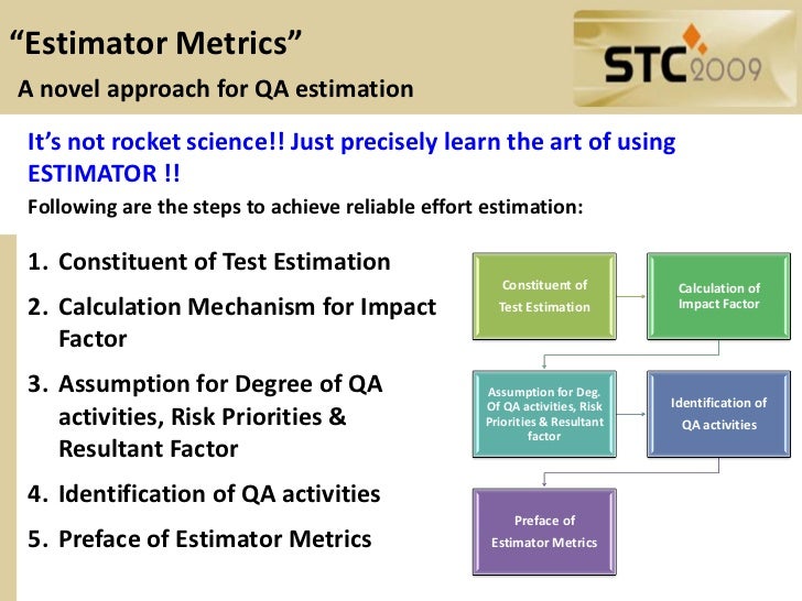 Qa Effort Estimation By Estimator Metrics Stc 2009