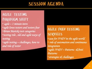 Engaging IV&V Testing Services for Agile Projects | PDF