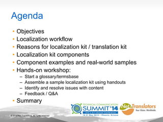 Stc 2014 unraveling the mysteries of localization kits | PPT