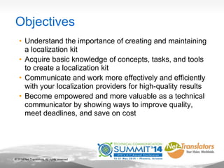 Stc 2014 unraveling the mysteries of localization kits | PPT