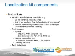Stc 2014 unraveling the mysteries of localization kits | PPT