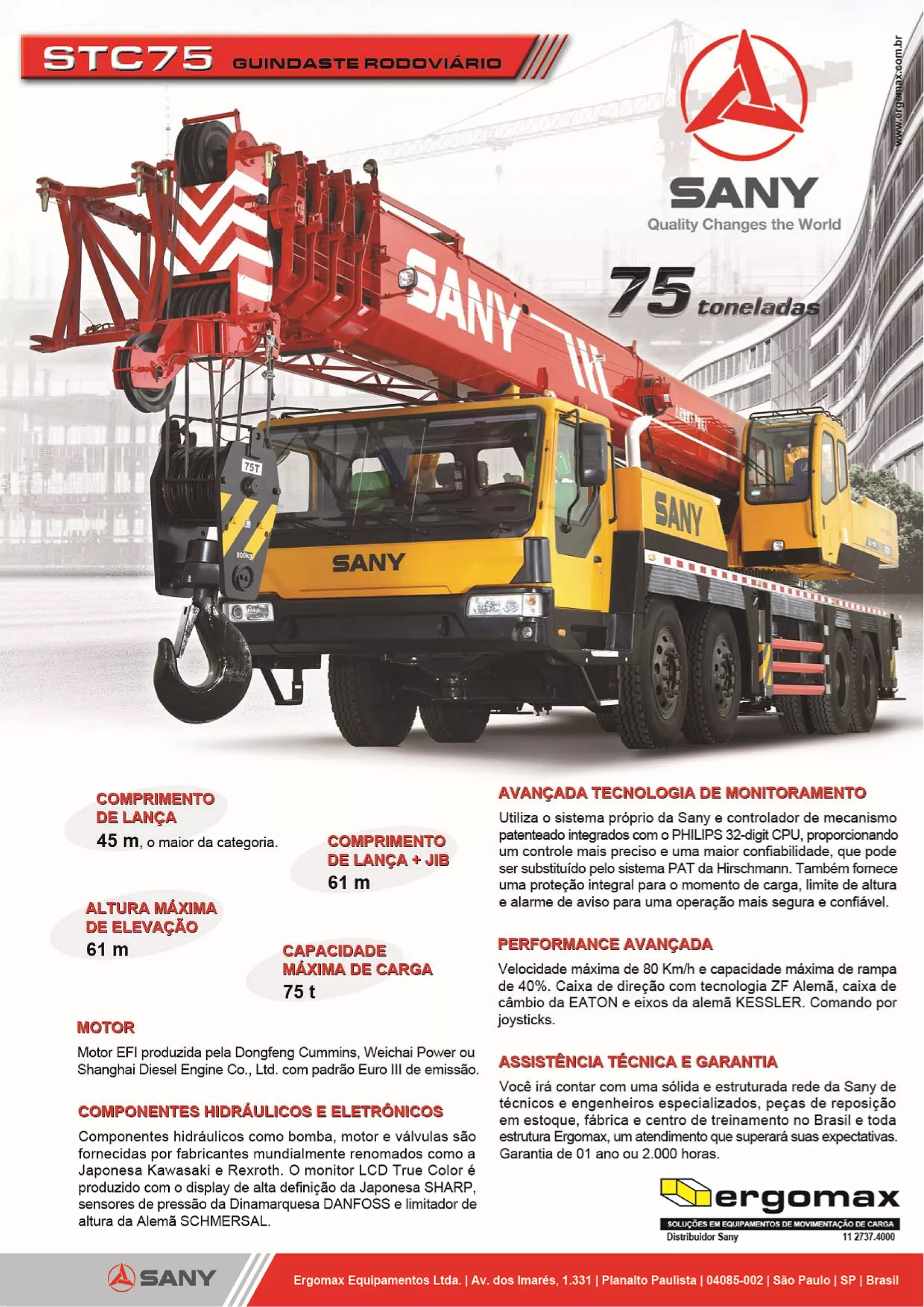 guindaste Sany 75 ton. | PDF
