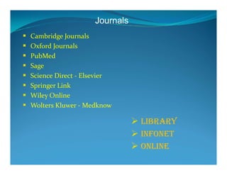 Information Sources for Research | PDF