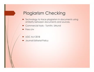 Software tools for checking plagiarism | PDF