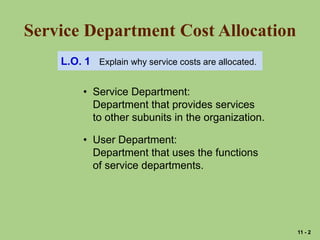 service department and joint cost allocation | PPT