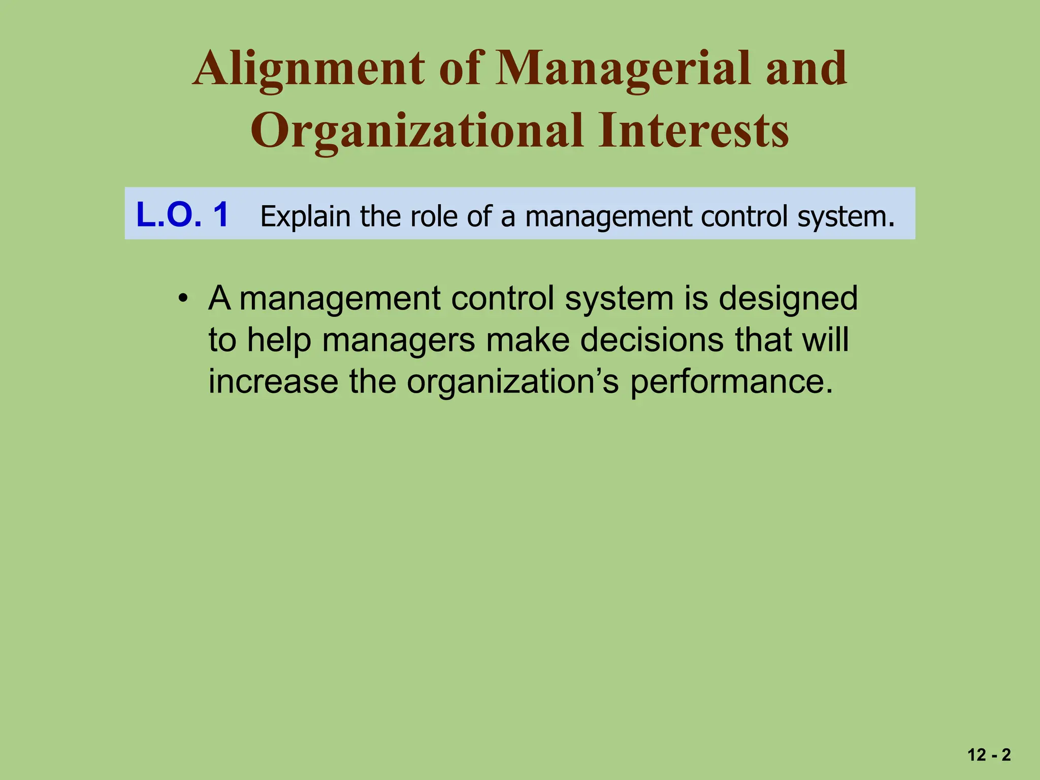 fundamentals of management control system | PPT
