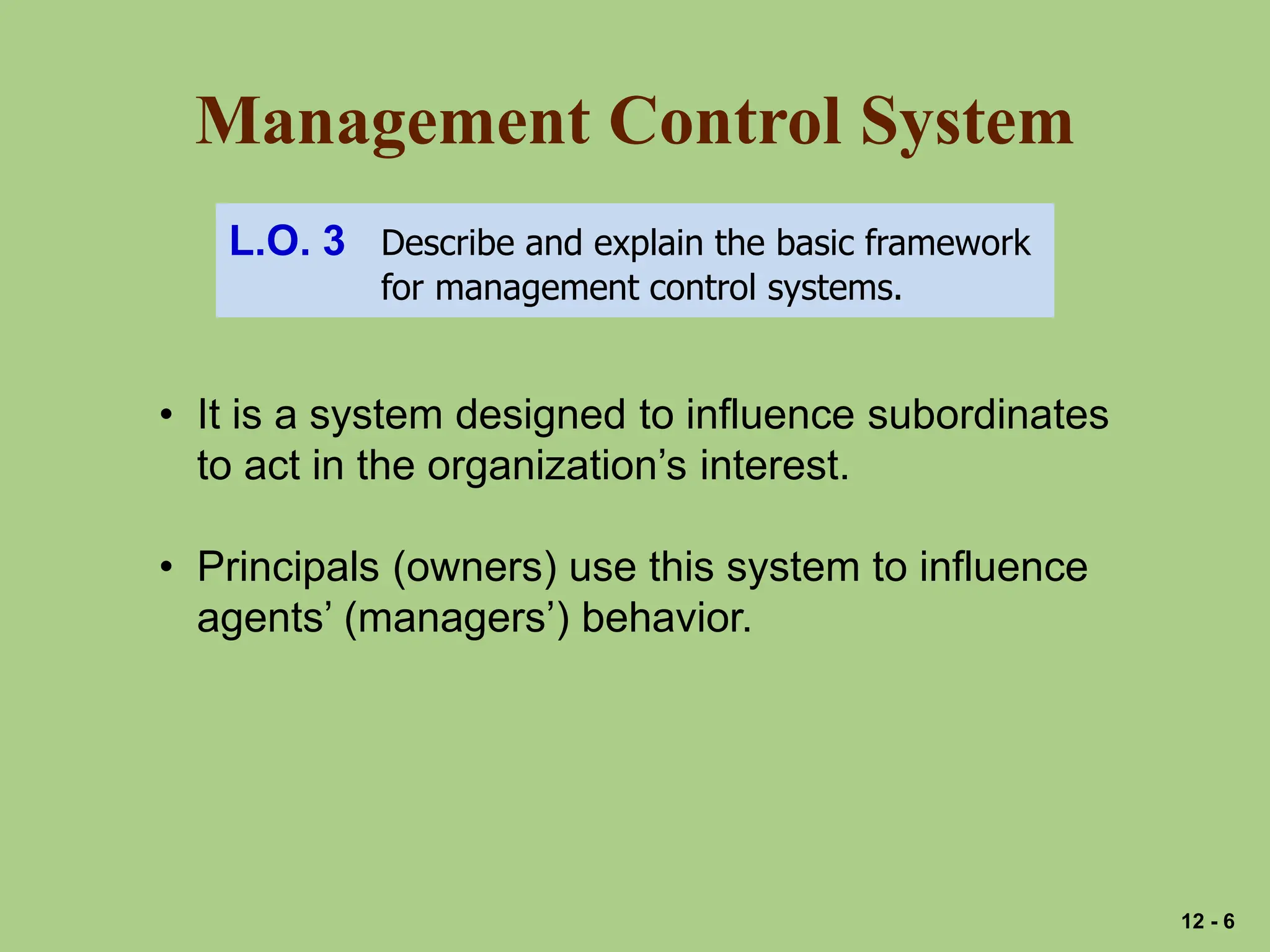 fundamentals of management control system | PPT