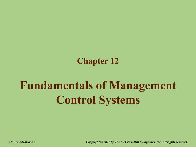 fundamentals of management control system | PPT | Business Accounting ...