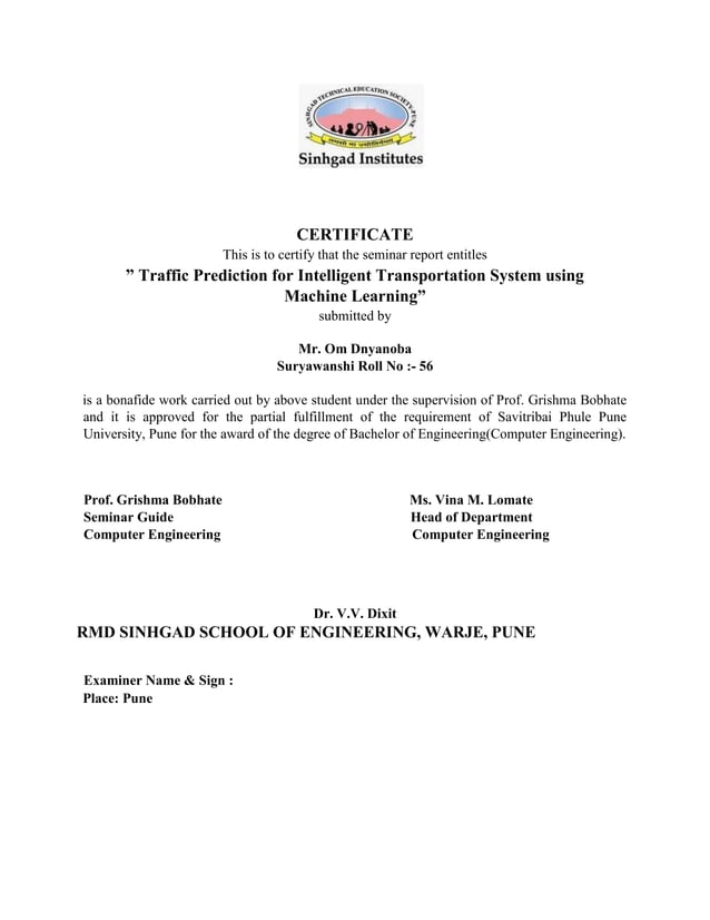 Traffic Prediction for Intelligent Transportation System using Machine ...