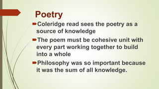 Samuel Taylor coleridge view about poetry | PPTX