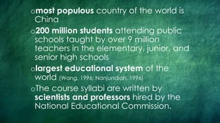 A Closer Look at the Educational Systems of the Selected Countries of ...