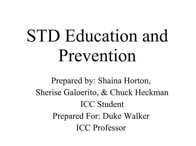 STD's | PPT