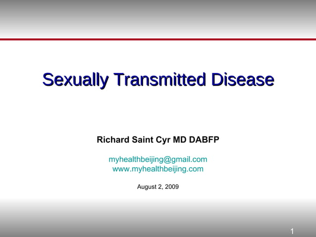 Sexually Transmitted Diseases | PPT
