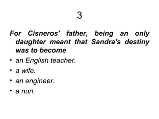 Only Daughter by Sandra Cisneros | PPT