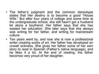 Only Daughter by Sandra Cisneros | PPT | Free Download