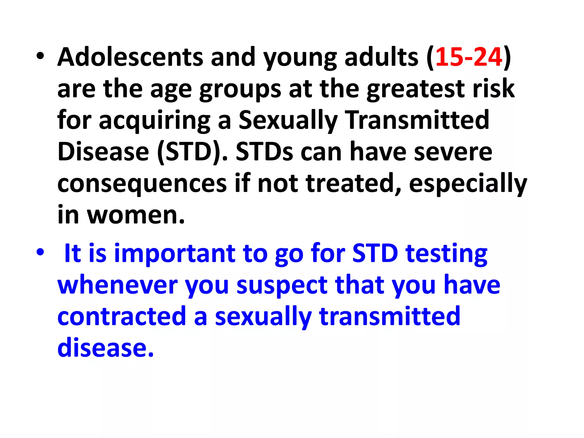 SEXUALLY TRANSMITTED DISEASES | PPTX