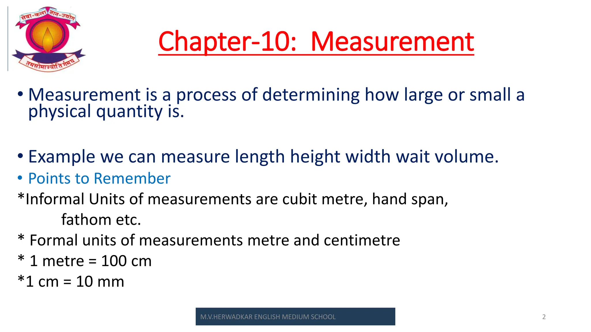 Std -3; Ch 10_Measurement.pptx | Physics | Science