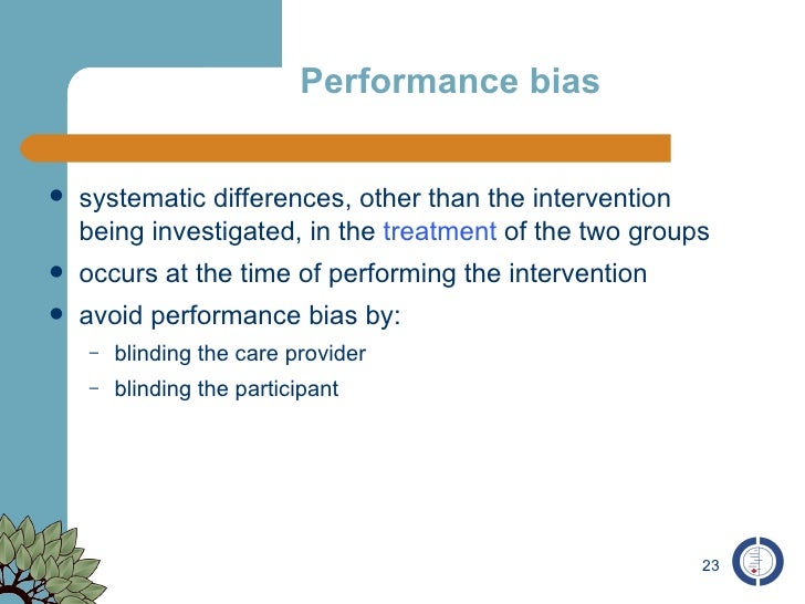 Assessment of Bias
