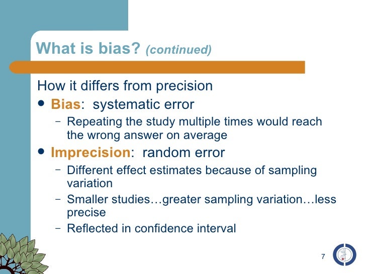 Assessment of Bias