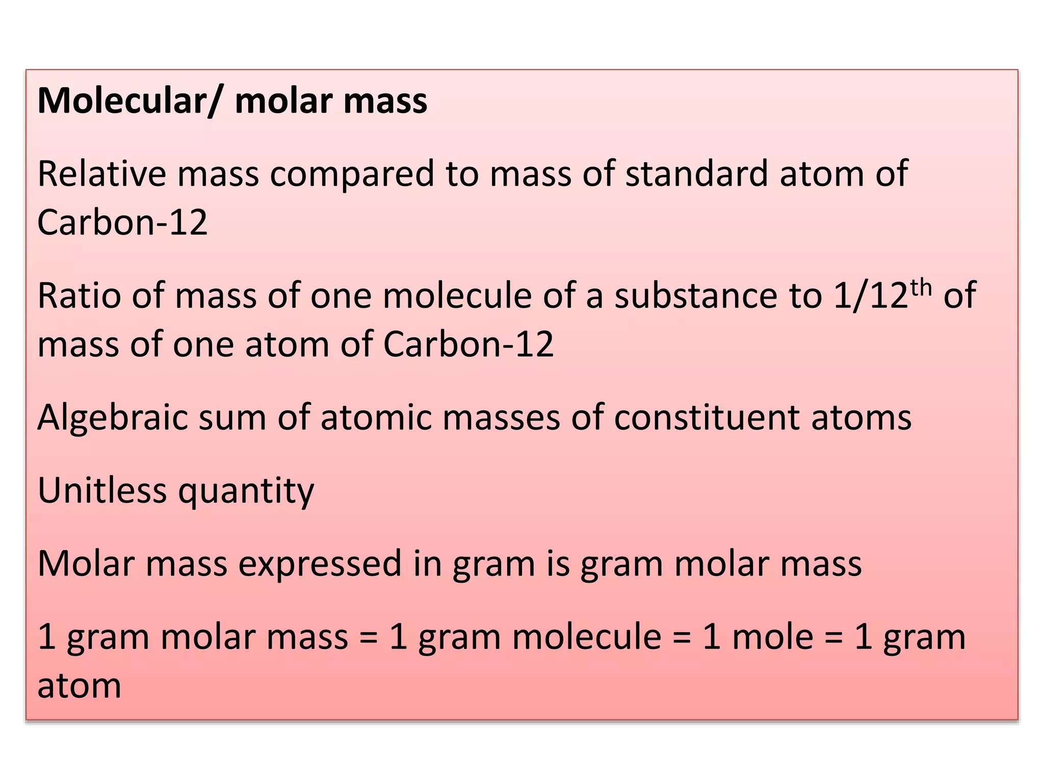 Std XI-Chem-Ch1-Concepts-Isotopes-Atomic-mass-Molecular-mass | PPT