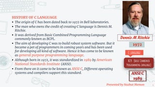 Std 10 computer chapter 10 introduction to c language (part1) | PPTX