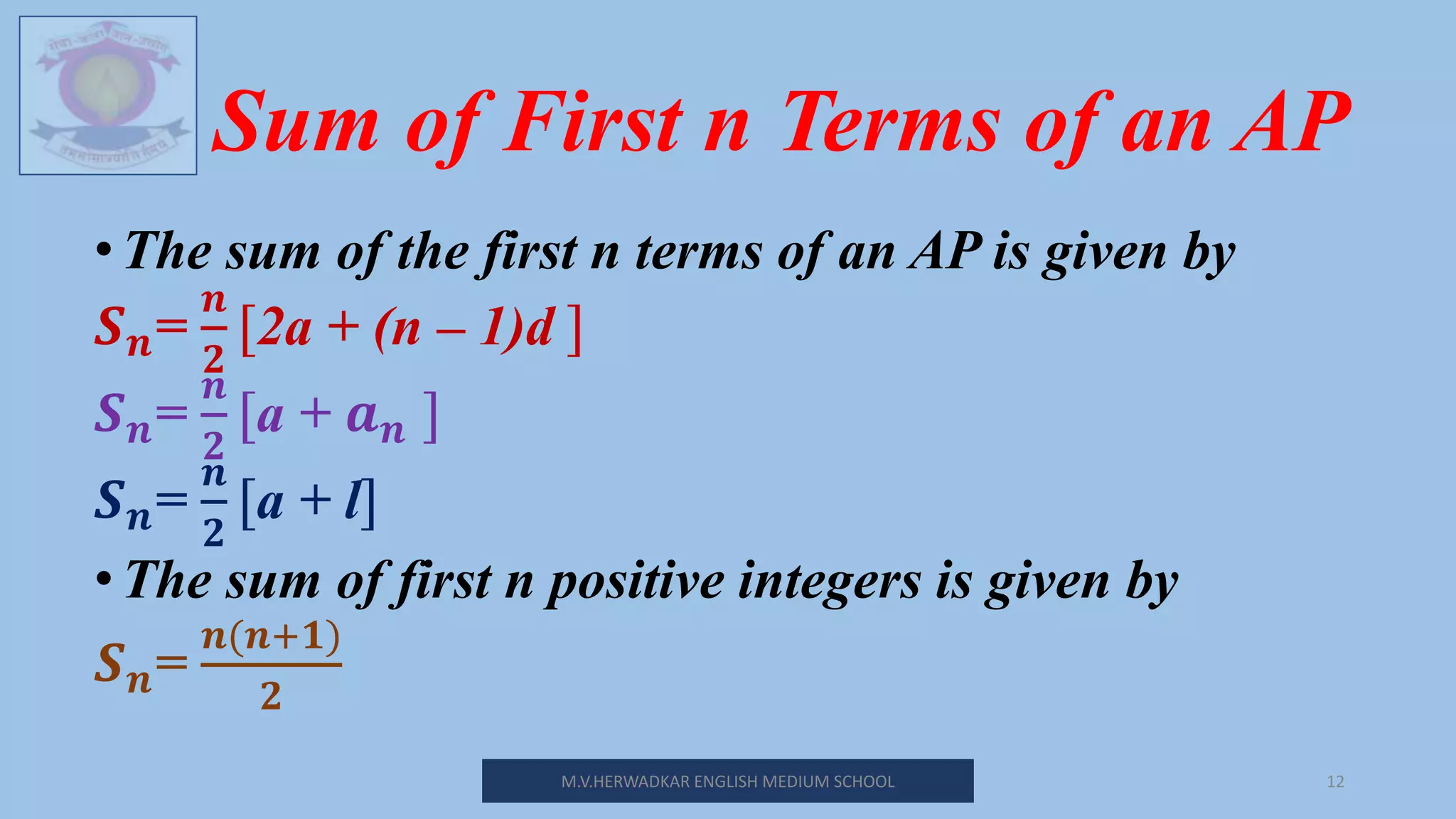 Std 10th Maths Arithemetic Progression.pptx