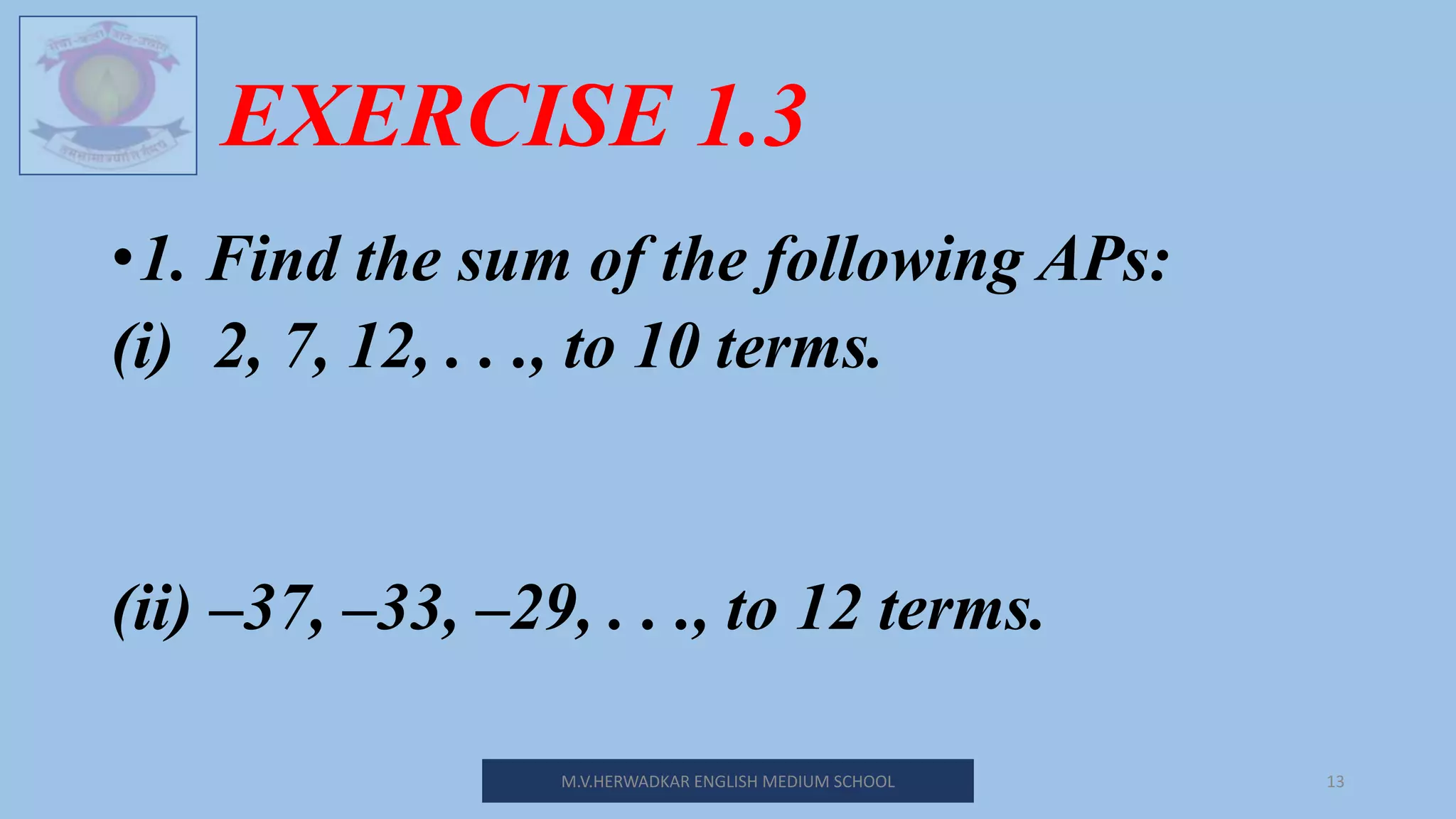 Std 10th Maths Arithemetic Progression.pptx