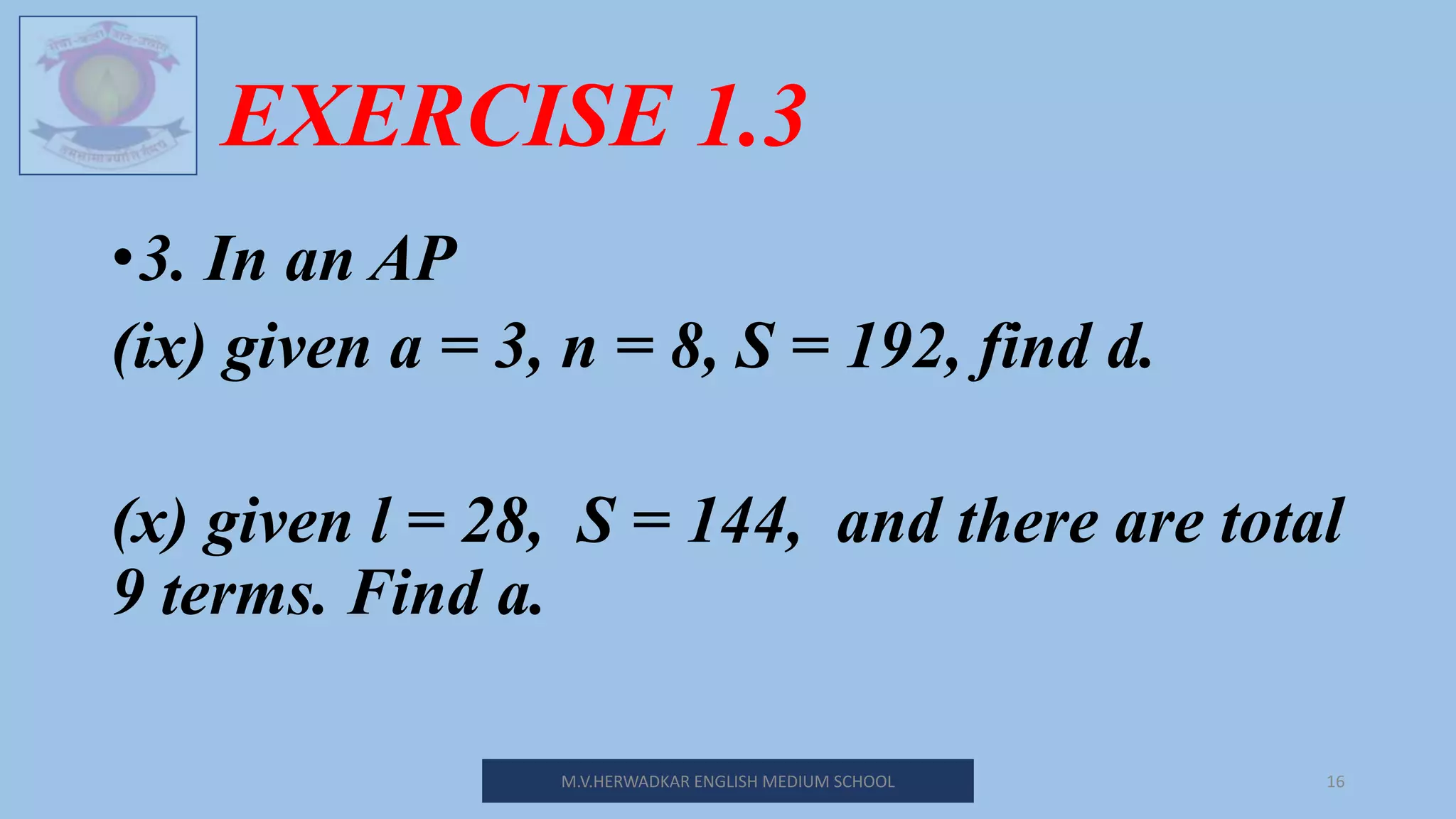 Std 10th Maths Arithemetic Progression.pptx