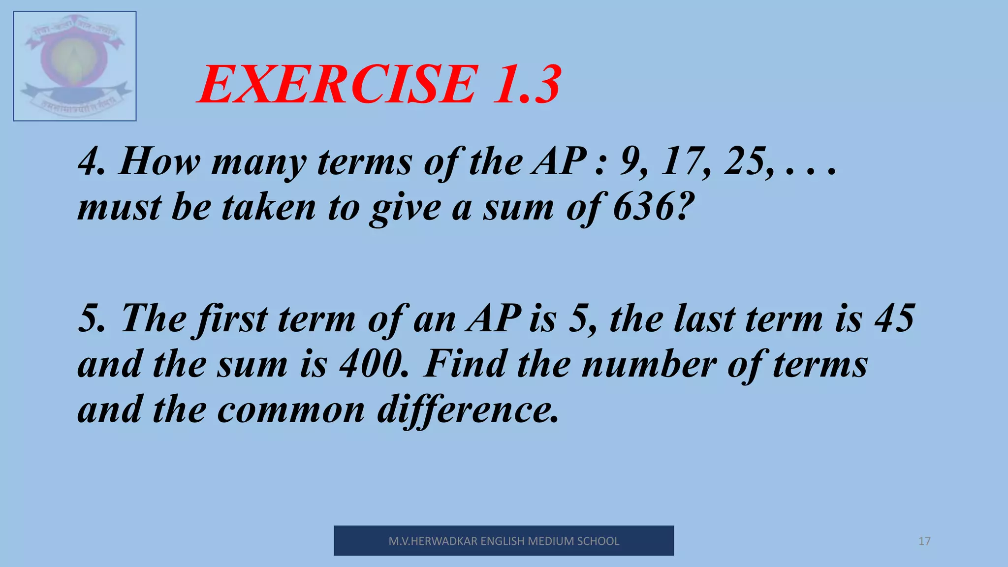 Std 10th Maths Arithemetic Progression.pptx