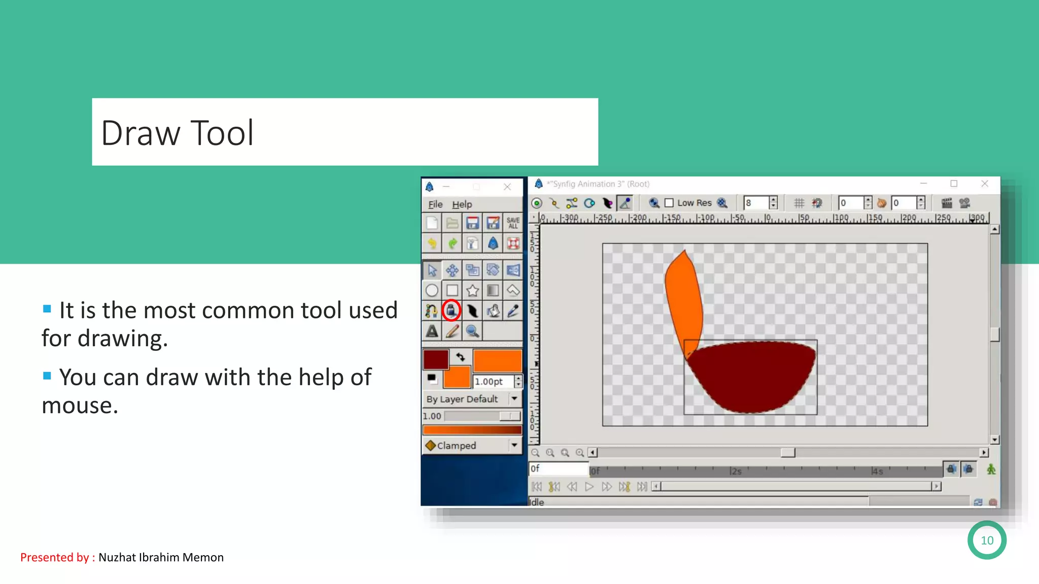 Std 11 Computer Chapter 2 Animation Tool Synfig Part 2 Different Tools In Synfig Ppt