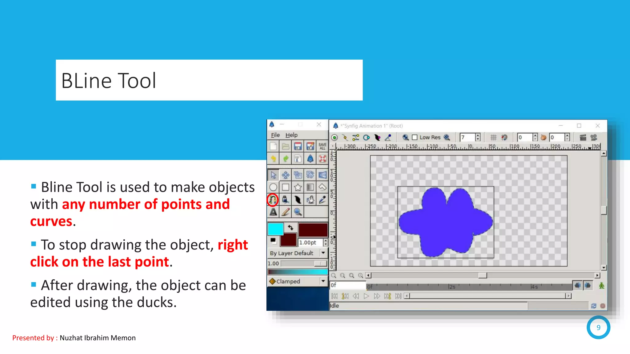 Std 11 Computer Chapter 2 Animation Tool Synfig Part 2 Different Tools In Synfig Ppt