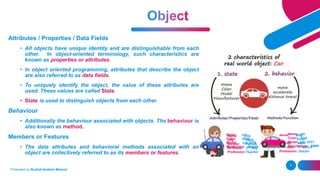 Std 12 computer chapter 6 object oriented concepts (part 1) | PPTX