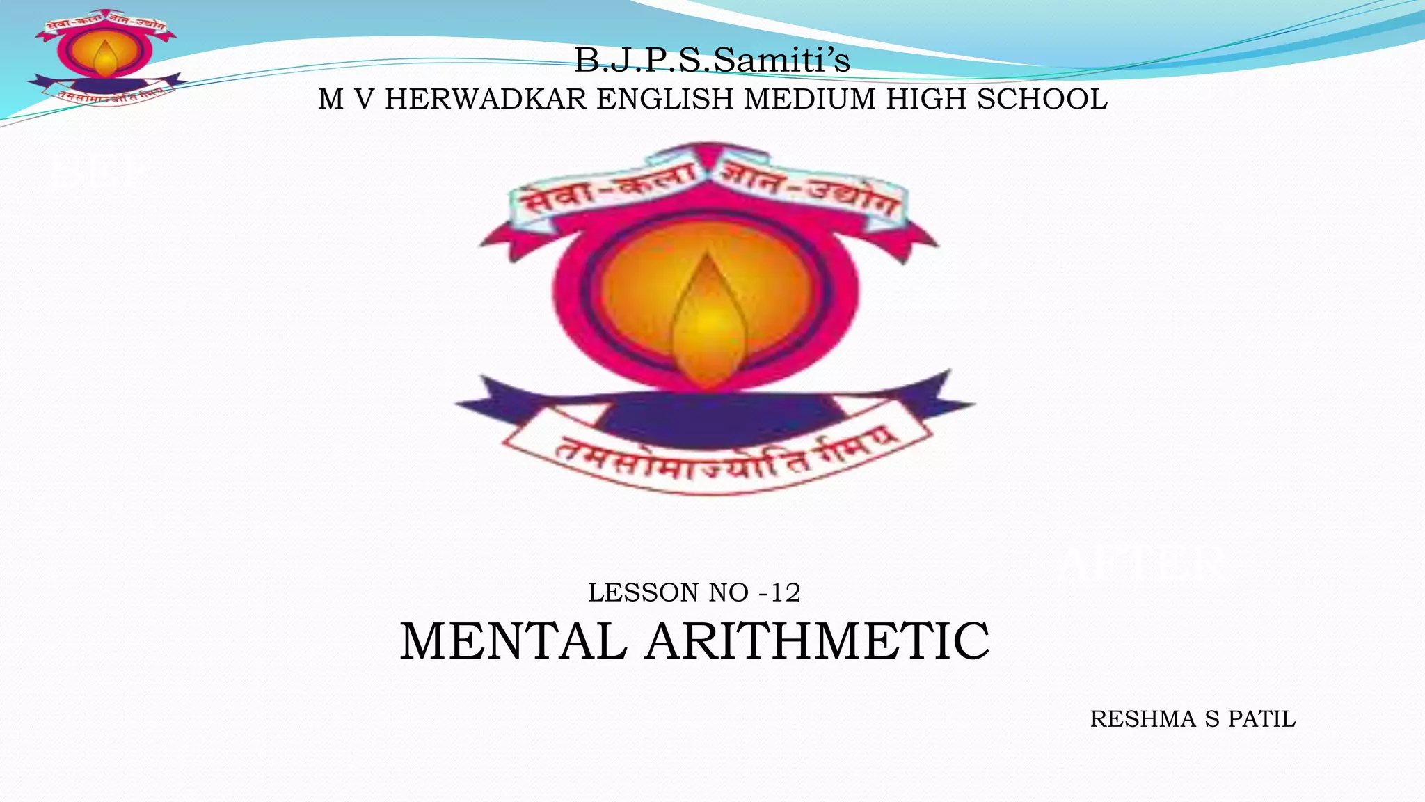 std 1,SUB - MATHS ,lesson 13, mental airthematic,2022-23.pptx