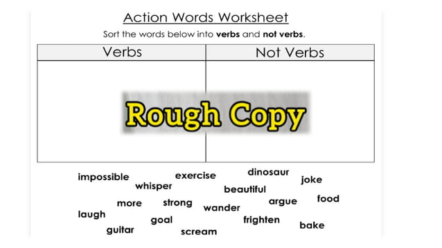 STD 2- DOING WORDS (VERBS) Verb is also called a doing /action word | PPT