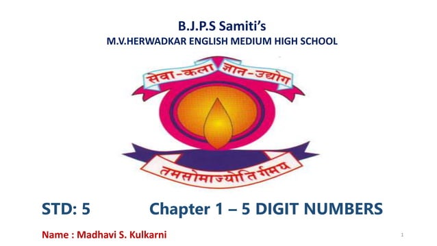 STD 5 CH1-5 DIGIT NUMBERS.pptx | Education