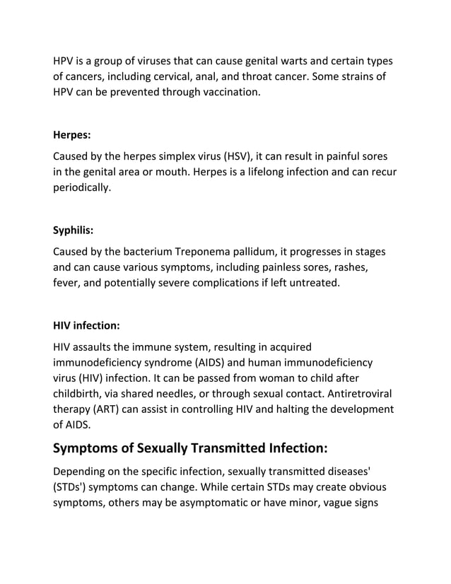 Sexually Transmitted Diseases Treatment | PDF