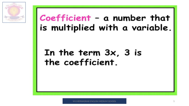 STD 7 ALGEBRAIC EXPRESSIONS.pptx ppt ppt ppt | PPTX