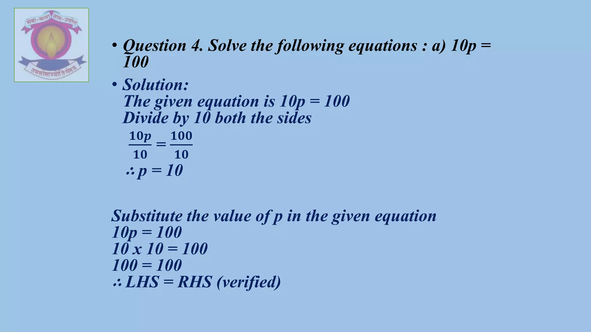 Std 7th Chapter 4 Simple Equation.pptx