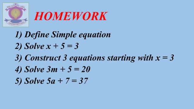 Std 7th Chapter 4 Simple Equation.pptx | Physics | Science