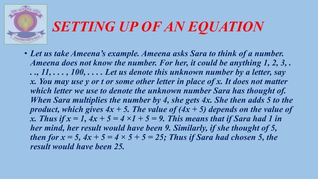 Std 7th Chapter 4 Simple Equation.pptx | Physics | Science